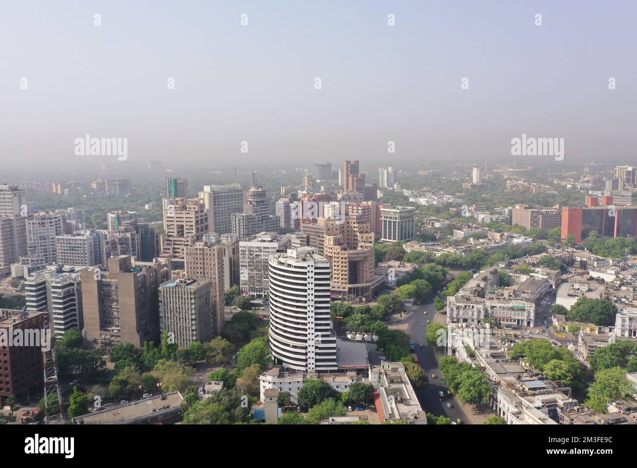 Aerial View of Connaught Place Located at New Delhi, India Stock Photo ...