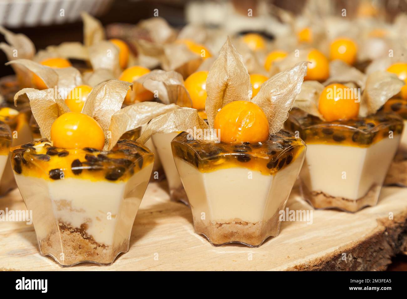 Desserts, Individual Presentation For The Guests At The Reception Stock ...