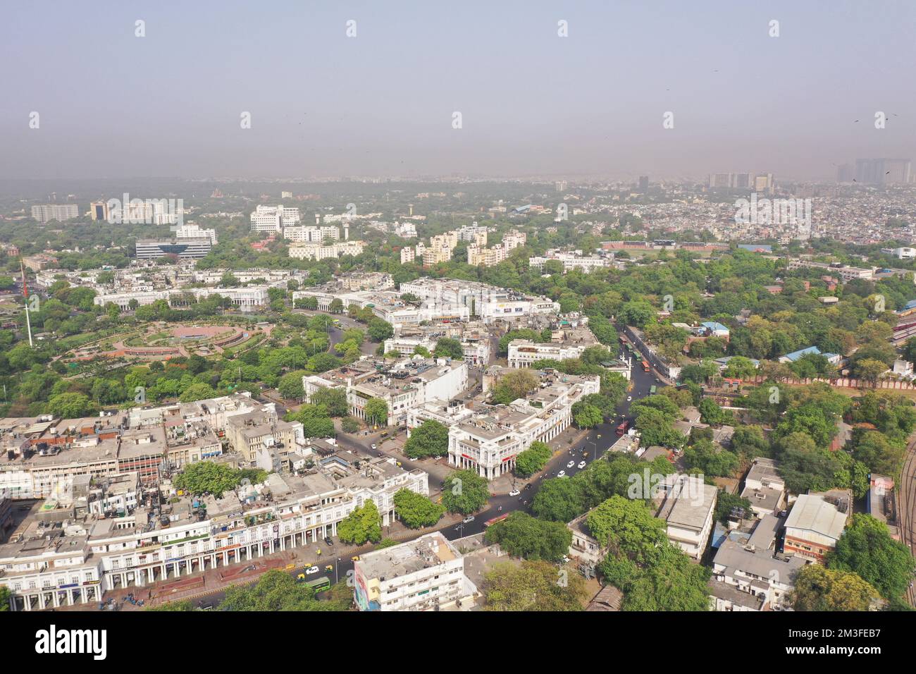 Aerial View of Connaught Place Located at New Delhi, India Stock Photo ... Aerial View of Connaught Place Located at New Delhi, India Stock Photo ...