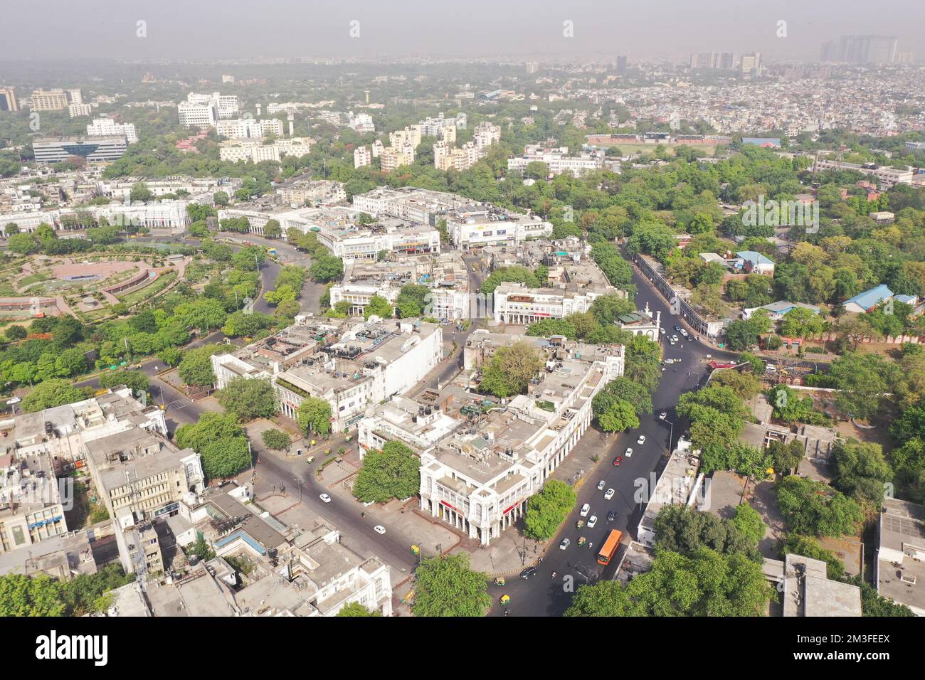 Aerial View of Connaught Place Located at New Delhi, India Stock Photo ... Aerial View of Connaught Place Located at New Delhi, India Stock Photo ...