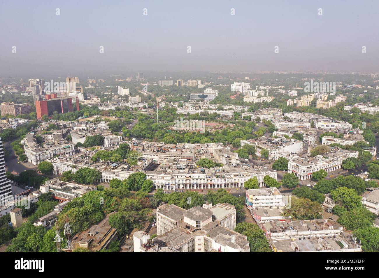 Aerial View of Connaught Place Located at New Delhi, India Stock Photo ... Aerial View of Connaught Place Located at New Delhi, India Stock Photo ...