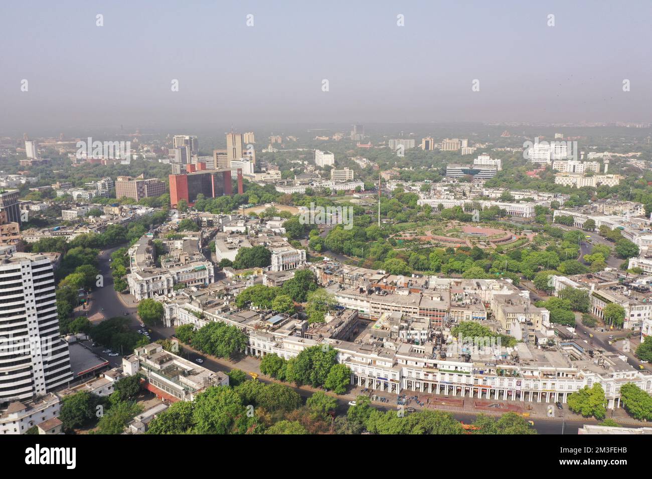 Aerial View of Connaught Place Located at New Delhi, India Stock Photo ... Aerial View of Connaught Place Located at New Delhi, India Stock Photo ...