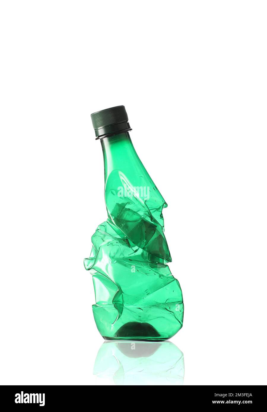 green plastic bottle on white background Stock Photo - Alamy