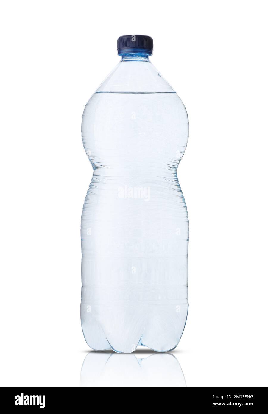 medium plastic bottle with mineral water on a white background Stock ...
