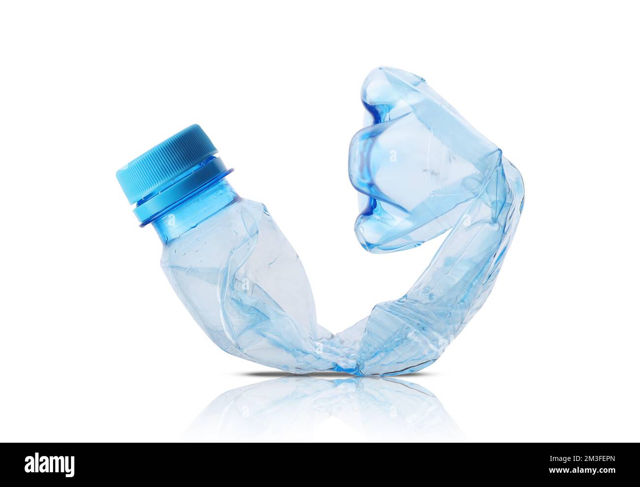 plastic small bottle of mineral water on a white background Stock Photo ...