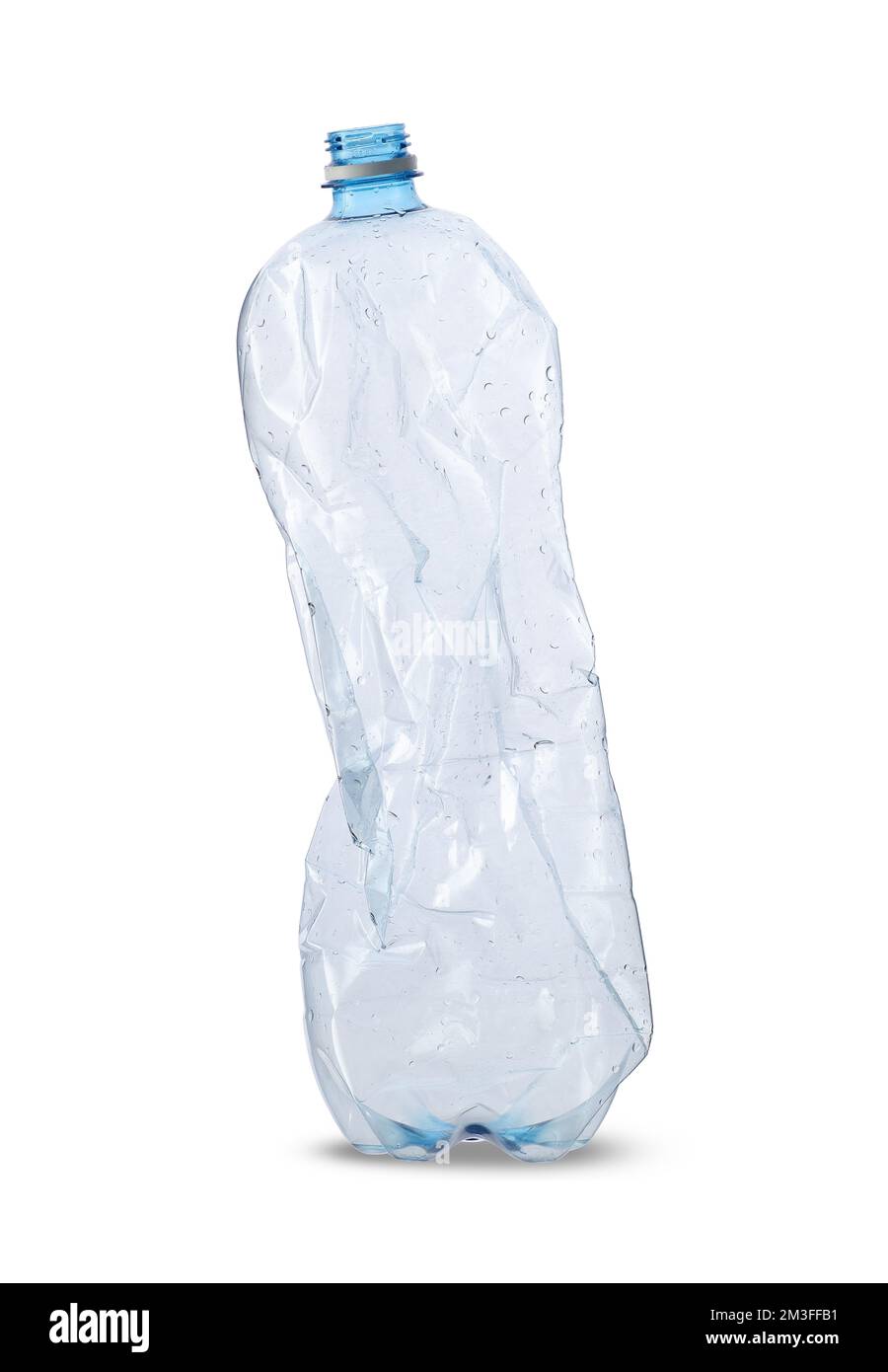 empty plastic bottle of mineral water on white background Stock Photo ...