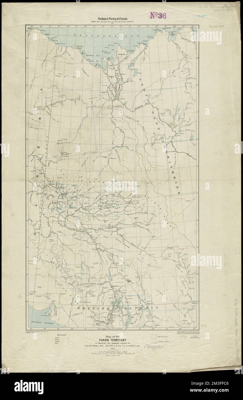 Map of the Yukon Territory to illustrate the summary reports of R.G ...