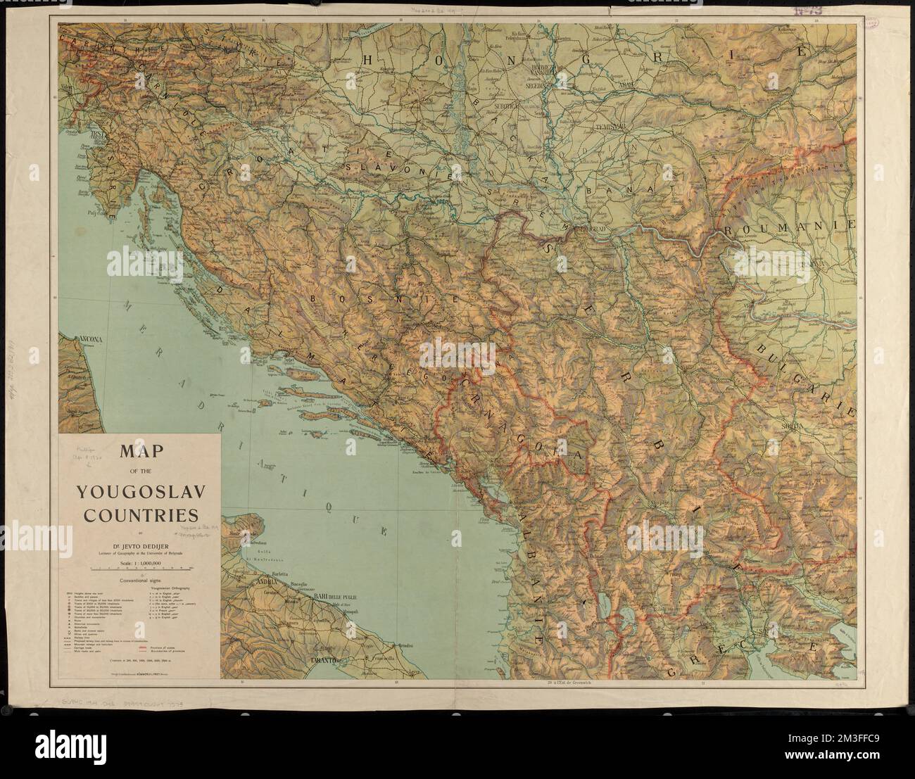 Map of the Yougoslav countries , Yugoslavia, Maps Norman B. Leventhal ...