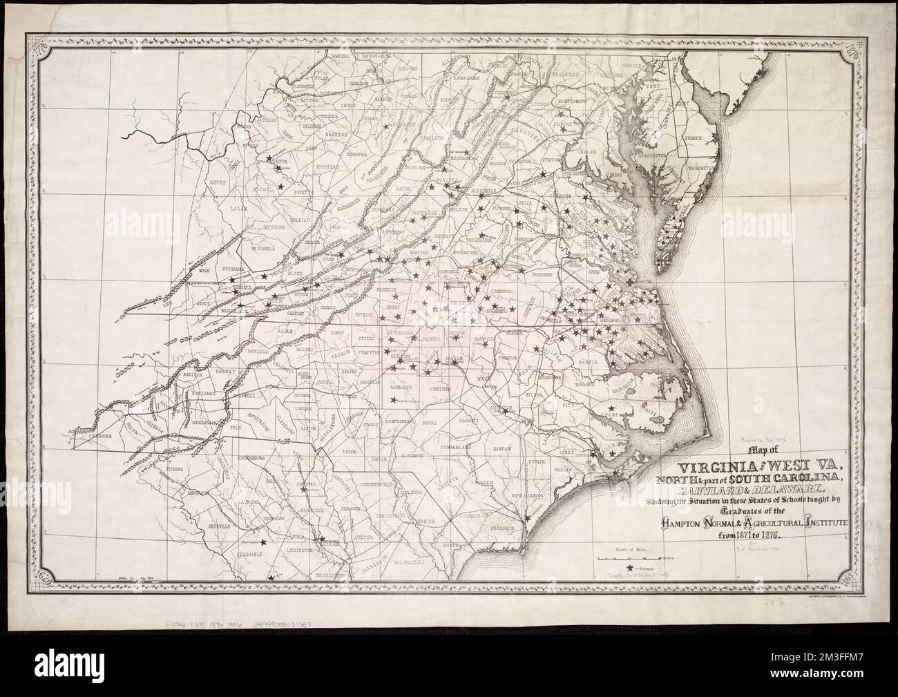 Map of Virginia and West Va., North and part of South Carolina ...