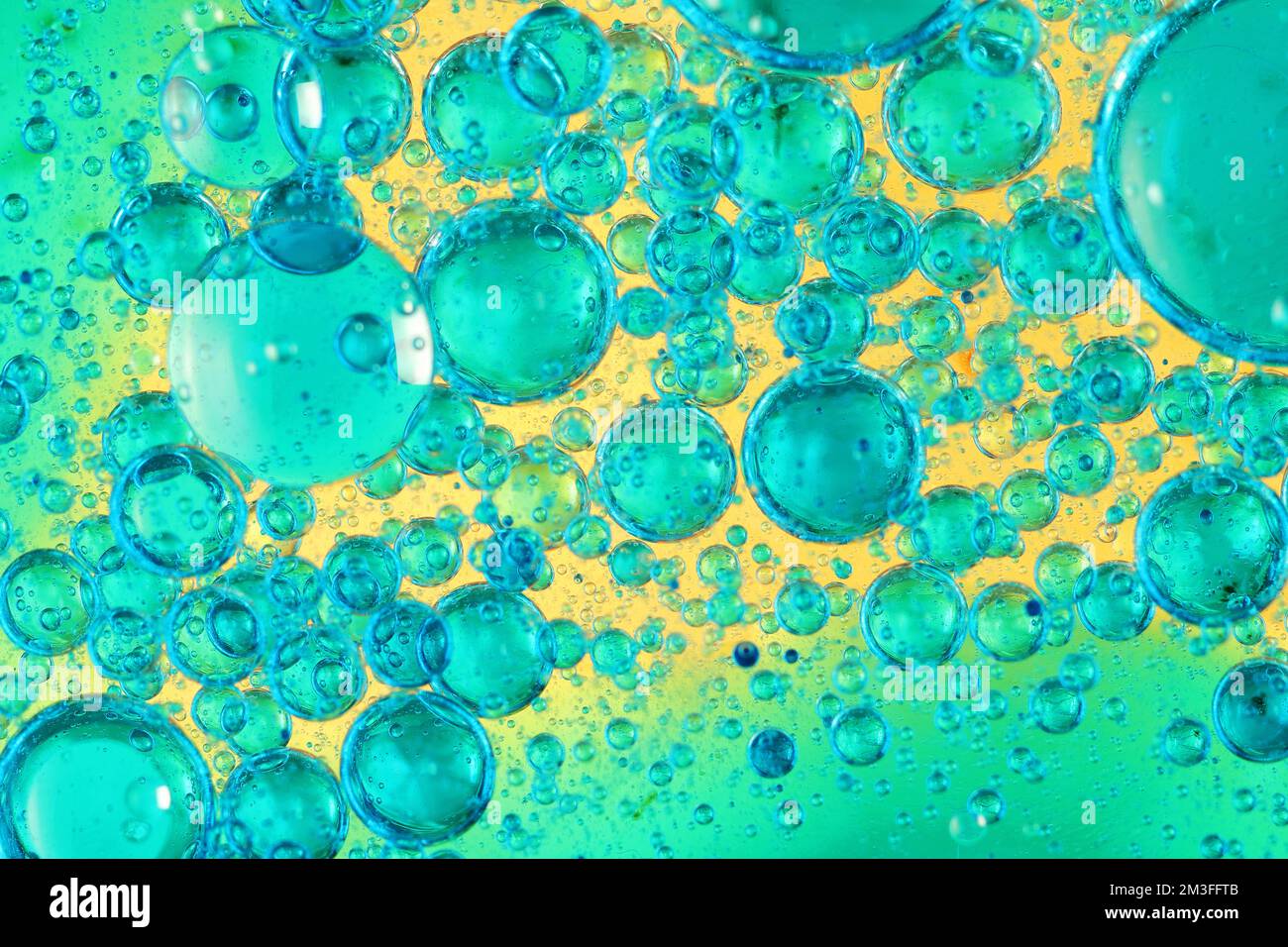 oil bubbles on glass and colored background Stock Photo - Alamy