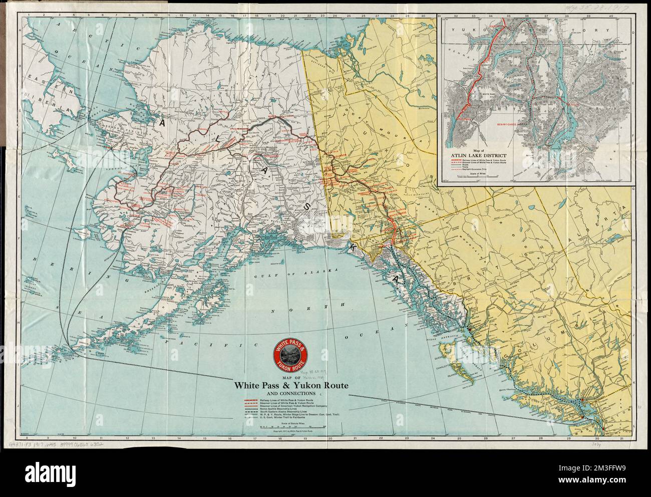 Map of White Pass & Yukon Route and connections , White Pass & Yukon ...