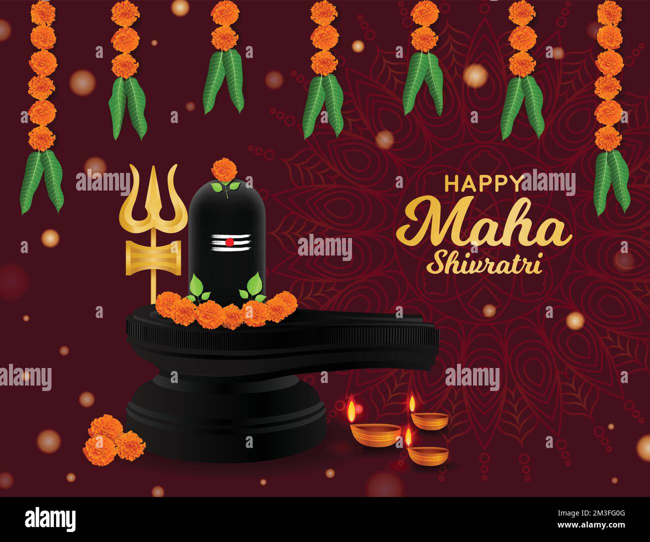 Happy Maha Shivratri Poster. Greeting Card for Traditional Hindu ...