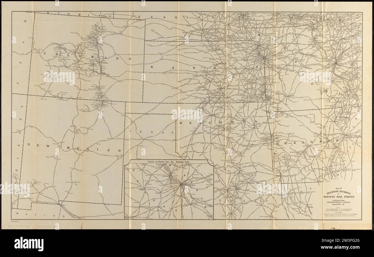 Map seventh division railway mail service , Postal service, West U.S ...