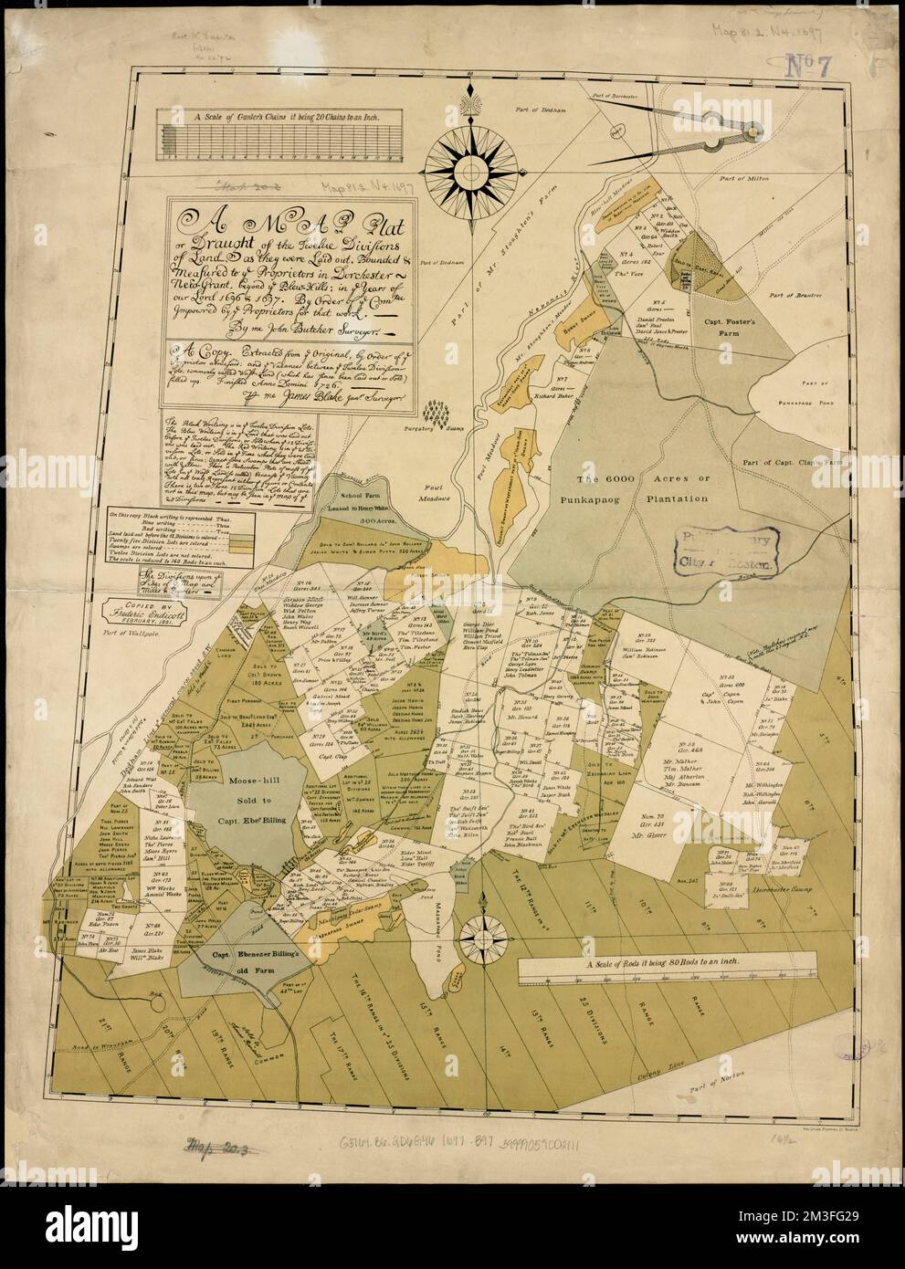 A map plat or draught of the twelve divisions of land as they were laid ...