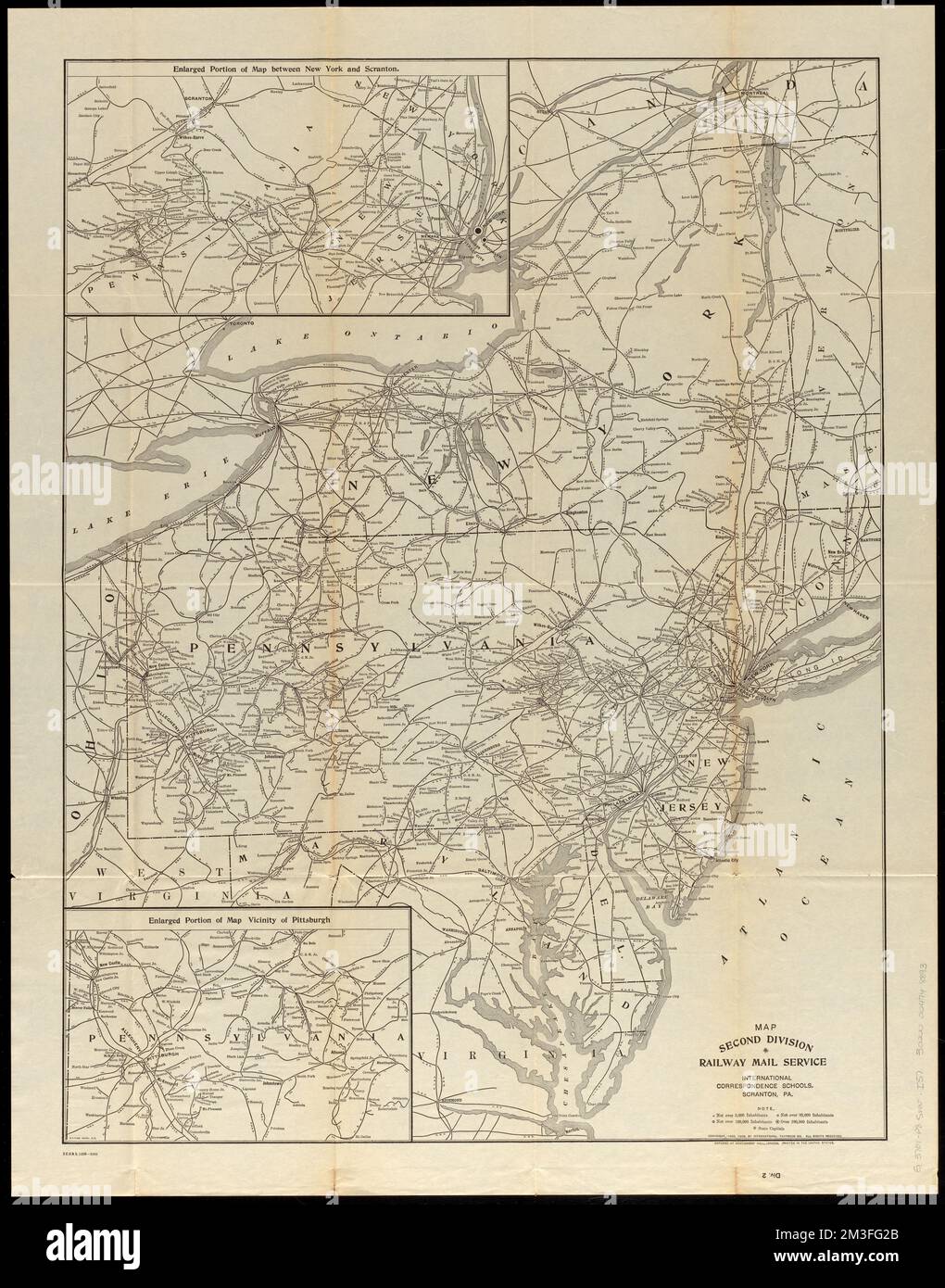 Map second division railway mail service , Postal service, Middle ...