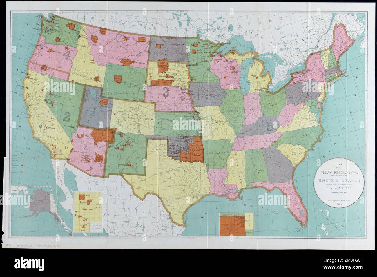 Map showing Indian reservations within the limits of the United States ...