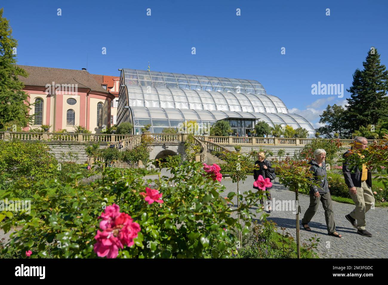 Rosengarten, Palmenhaus, Insel Mainau, Baden-Württemberg, Deutschland ...