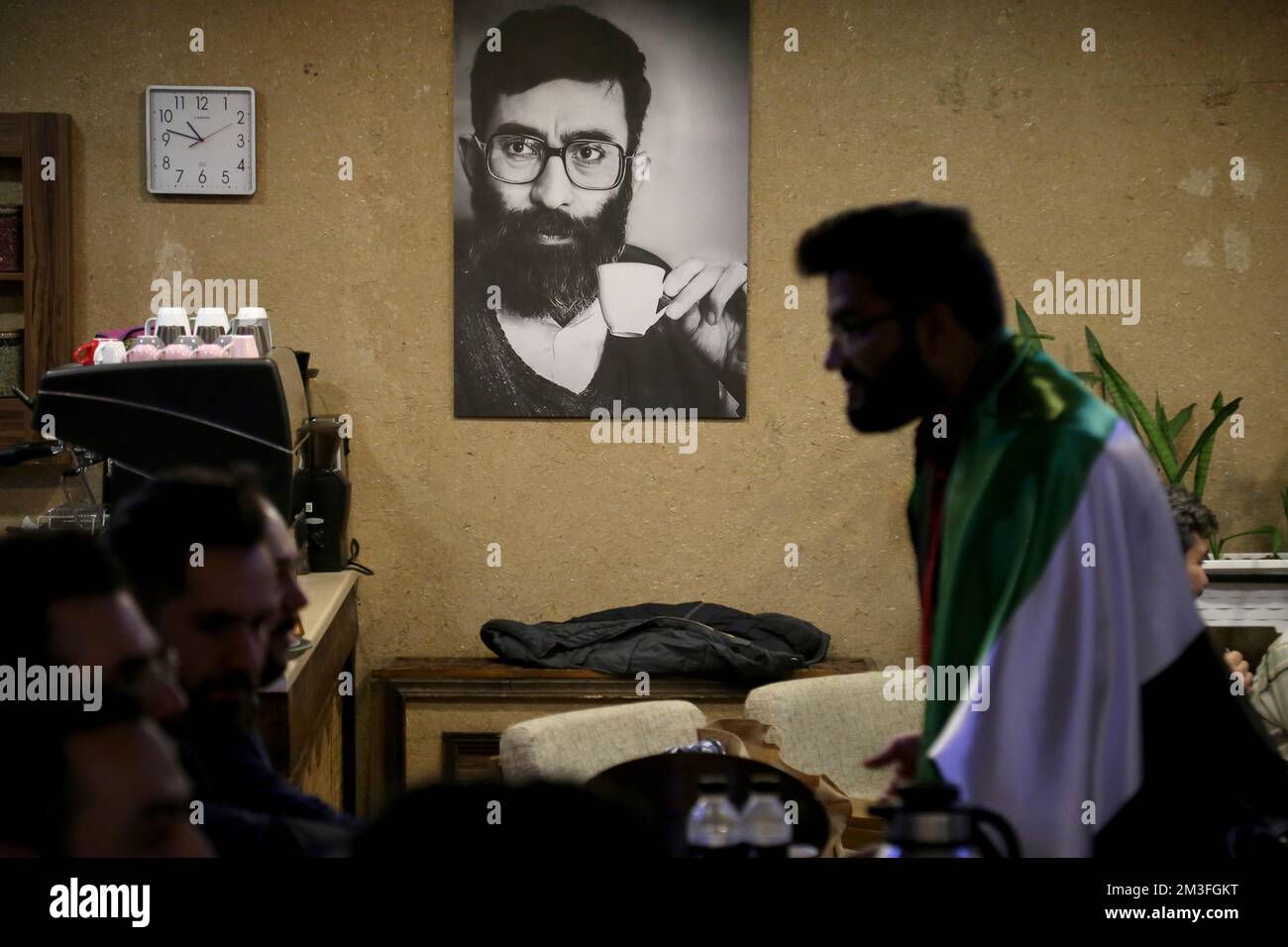 Tehran, Tehran, Iran. 14th Dec, 2022. Iranian fans sit at the ...