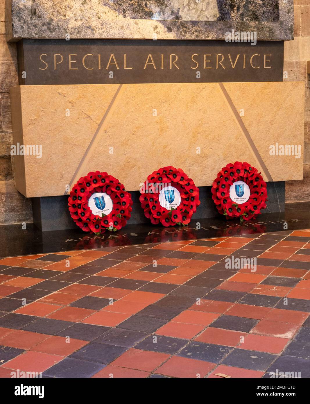 Special Air Service memorial, Hereford Cathedral, Hereford Stock Photo ...