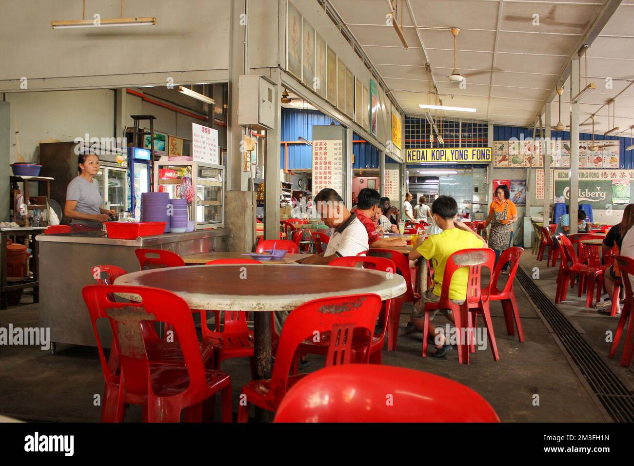Ipoh, Perak, Malaysia - November 2012: A crowded food court and hawker ...