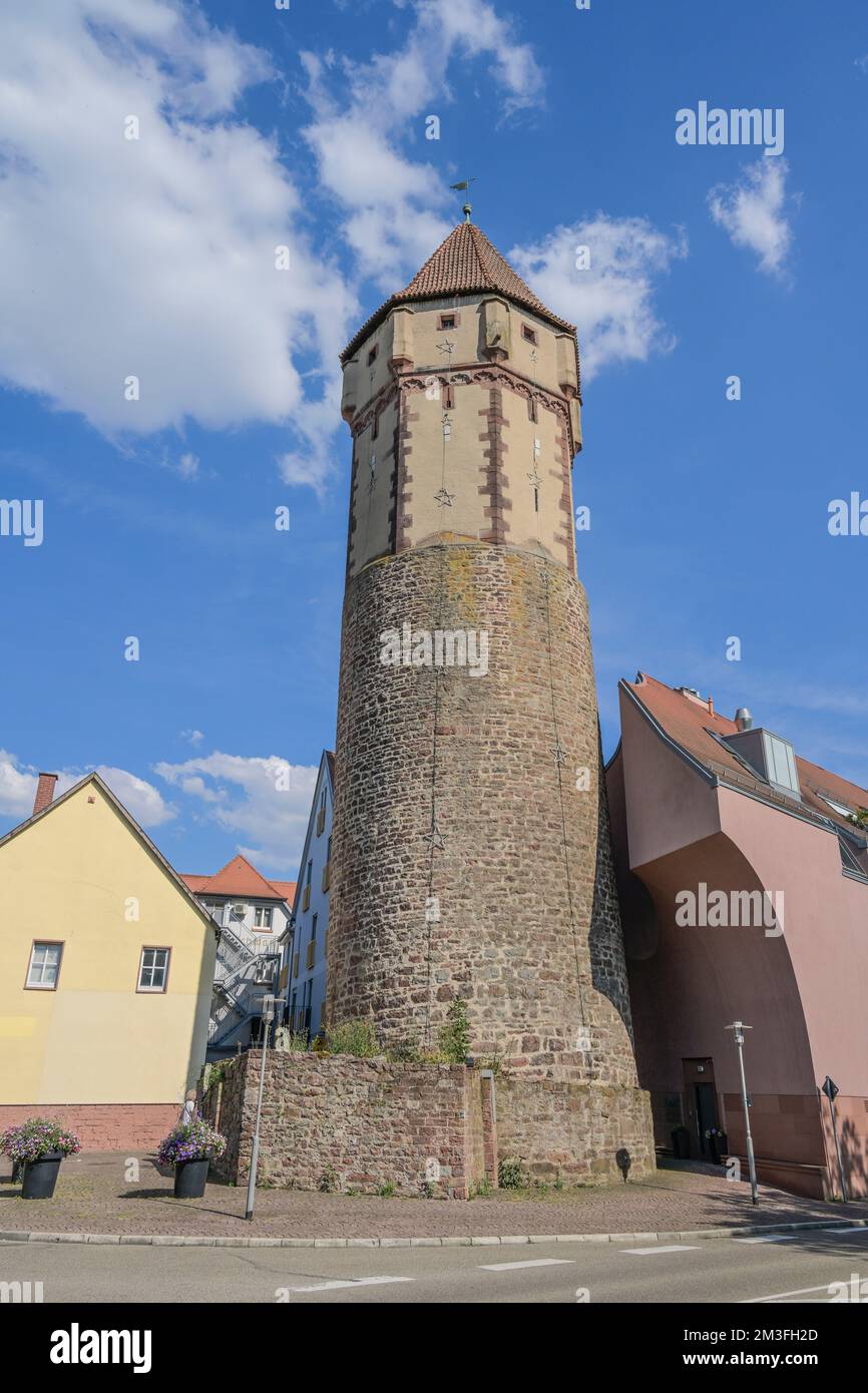 Spitzer Turm, Altstadt, Wertheim, Baden-Württemberg, Deutschland Stock ...