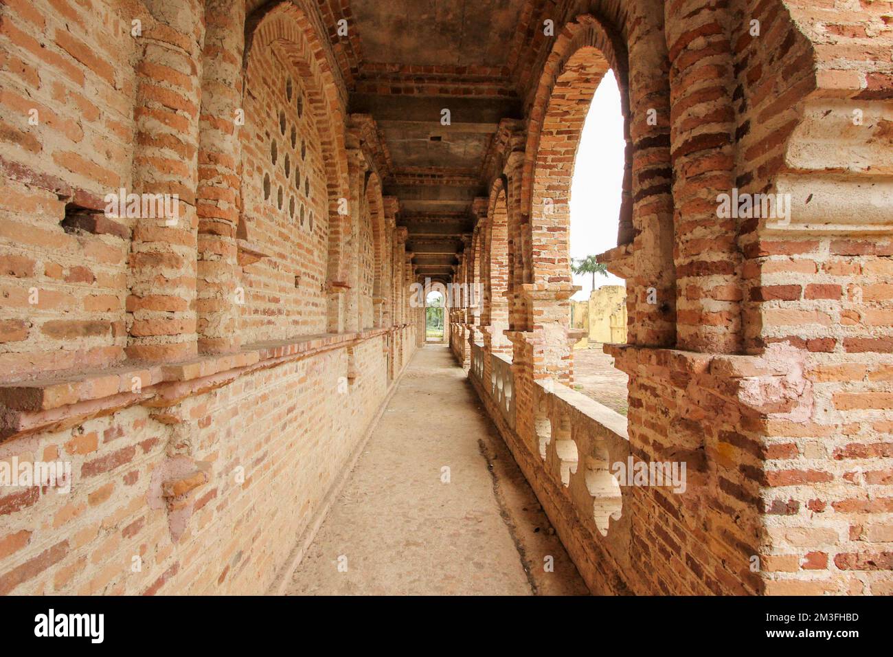 Ipoh, Perak, Malaysia - November 2012: A narrow balcony corridor lined ...