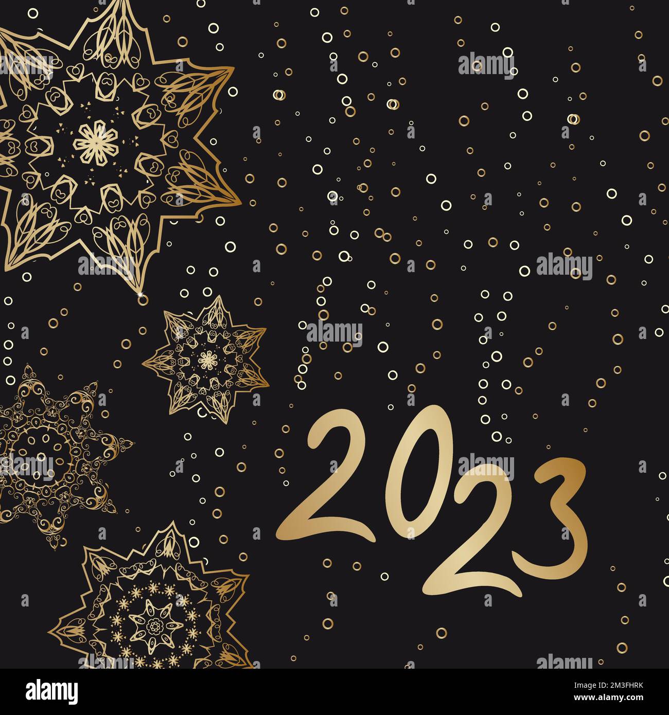2023 Happy New Year Background Design. Greeting Card, Banner, Poster. Vector Illustration Stock ...