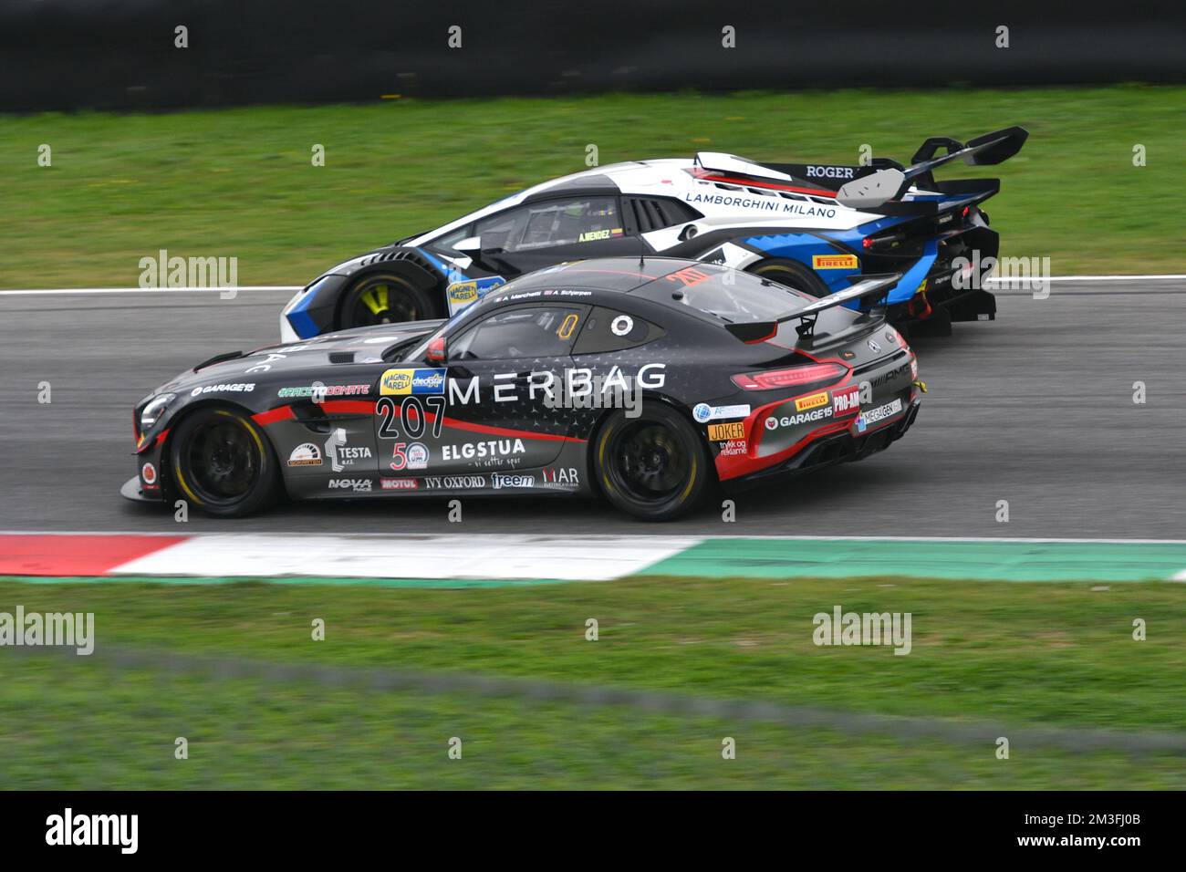 Mugello Circuit, Italy - October 21, 2022: Mercedes AMG GT4 driven by ...