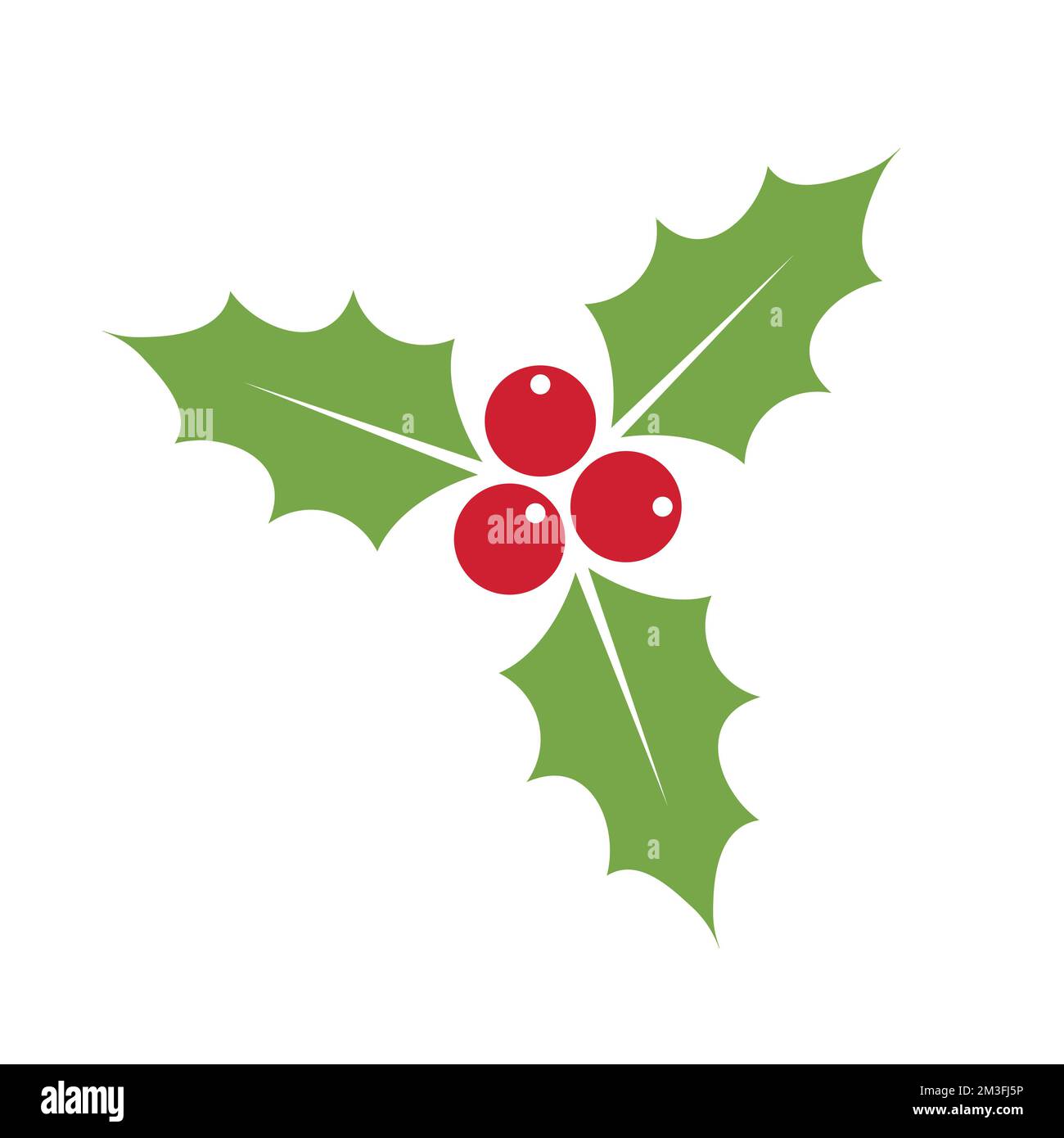 Flat mistletoe branch holiday Stock Vector Images - Alamy
