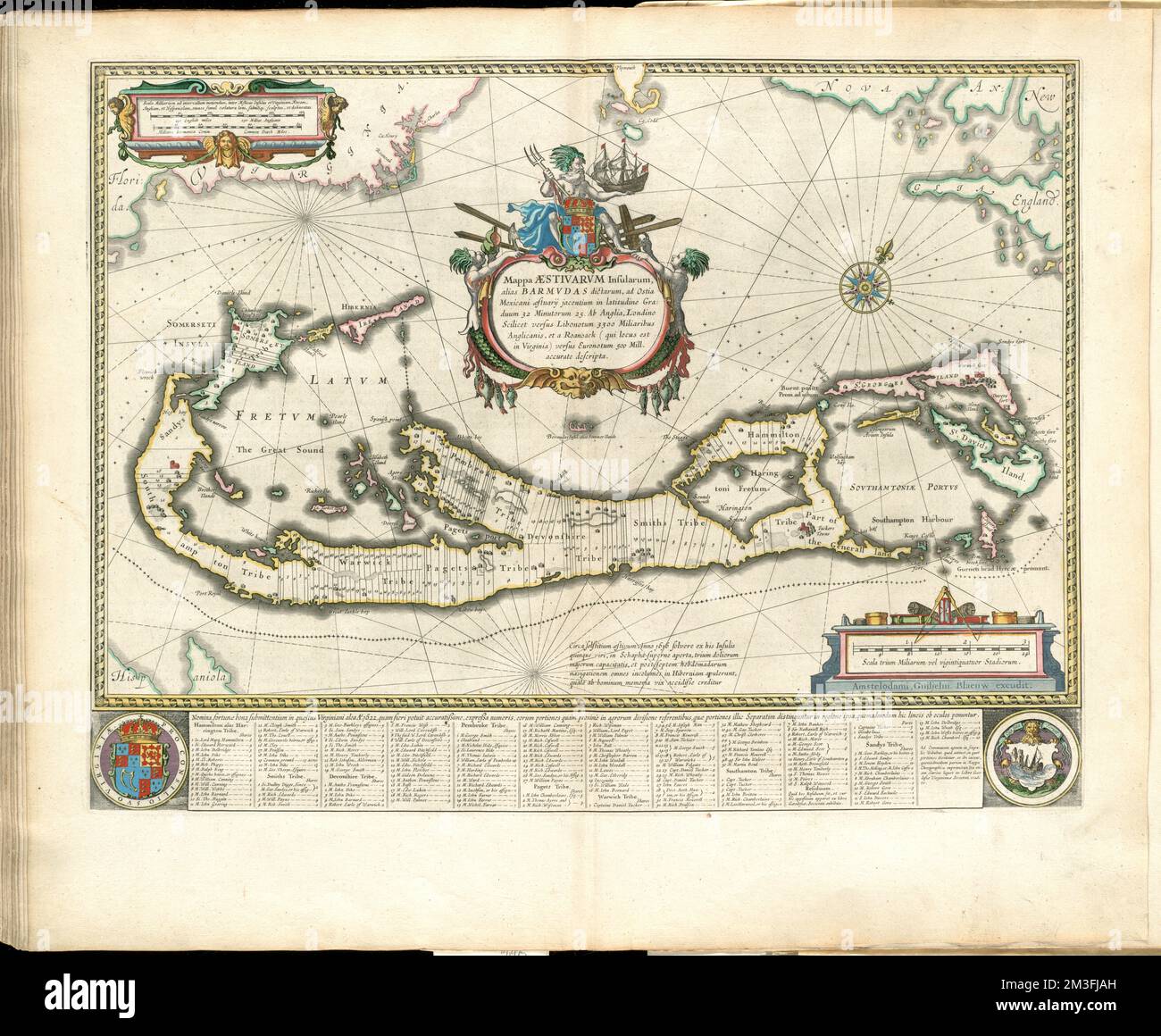 Mappa aestivarum insularum, alias Barmudas dictarum, ad ostia Mexicani ...