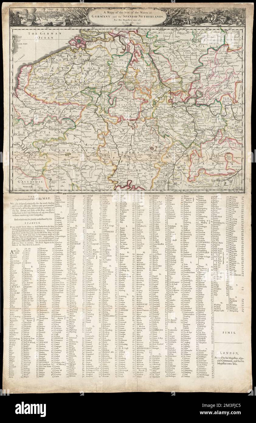 A mapp of the seat of the warrs in Germany and the Spanish Netherlands ...
