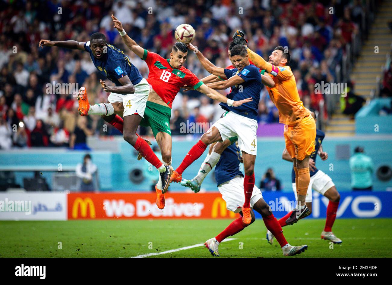 Doha, Qatar. 14th Dec, 2022. Ibrahima Konate (FRA), Jawad El Yamiq ...