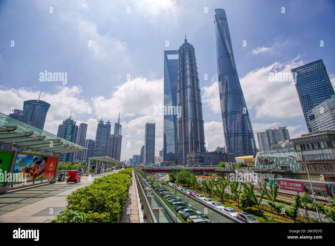 Shanghai World Financial Center,Shanghai tower and Jin Mao Tower ...