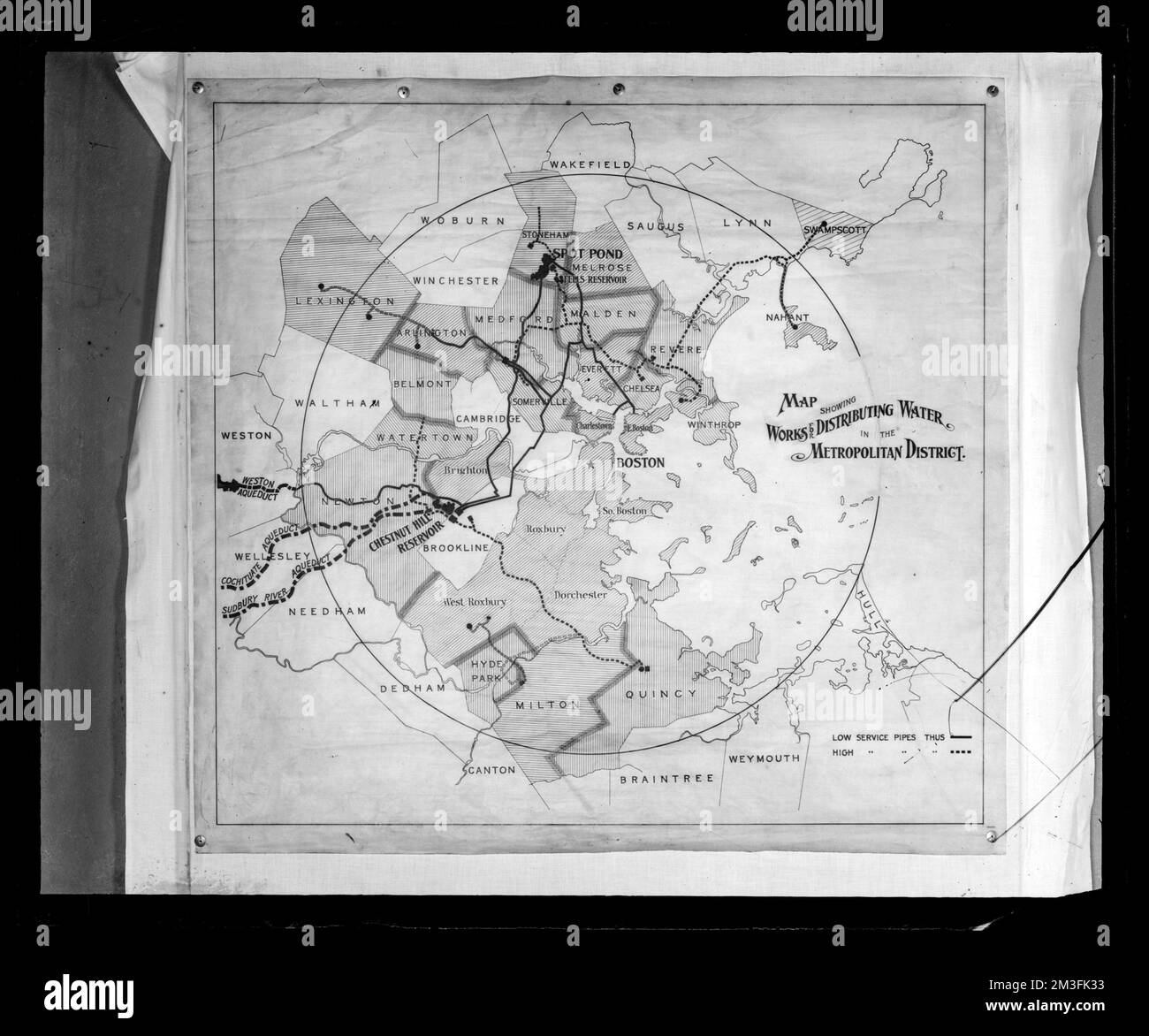 Maps, map showing works for distributing water in the Metropolitan ...