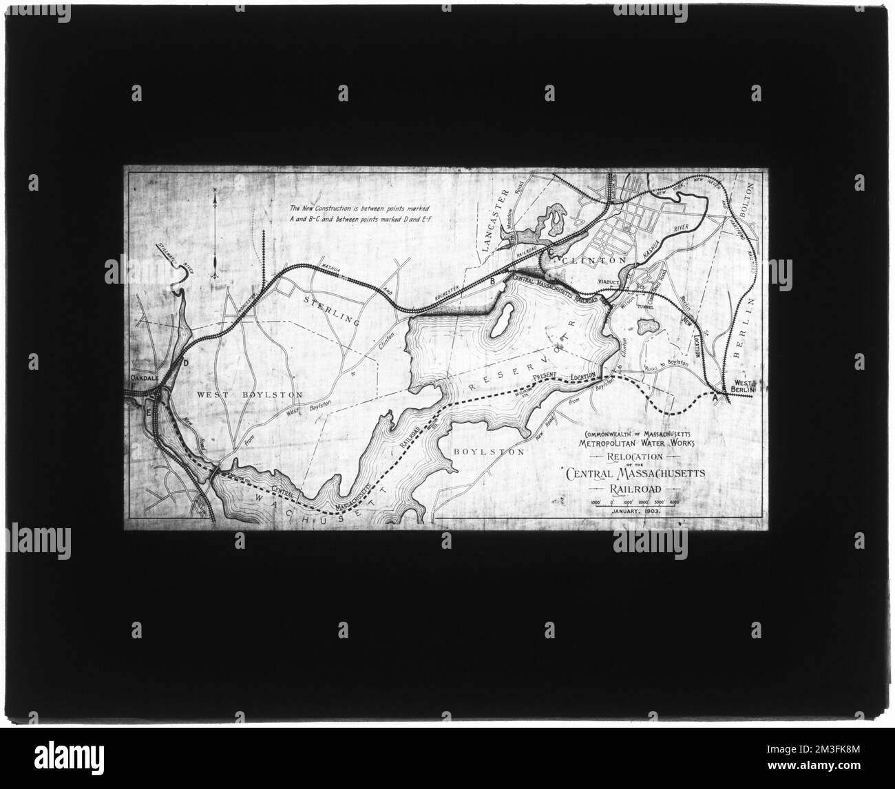 Maps, Wachusett Reservoir, Relocation of the Central Massachusetts ...