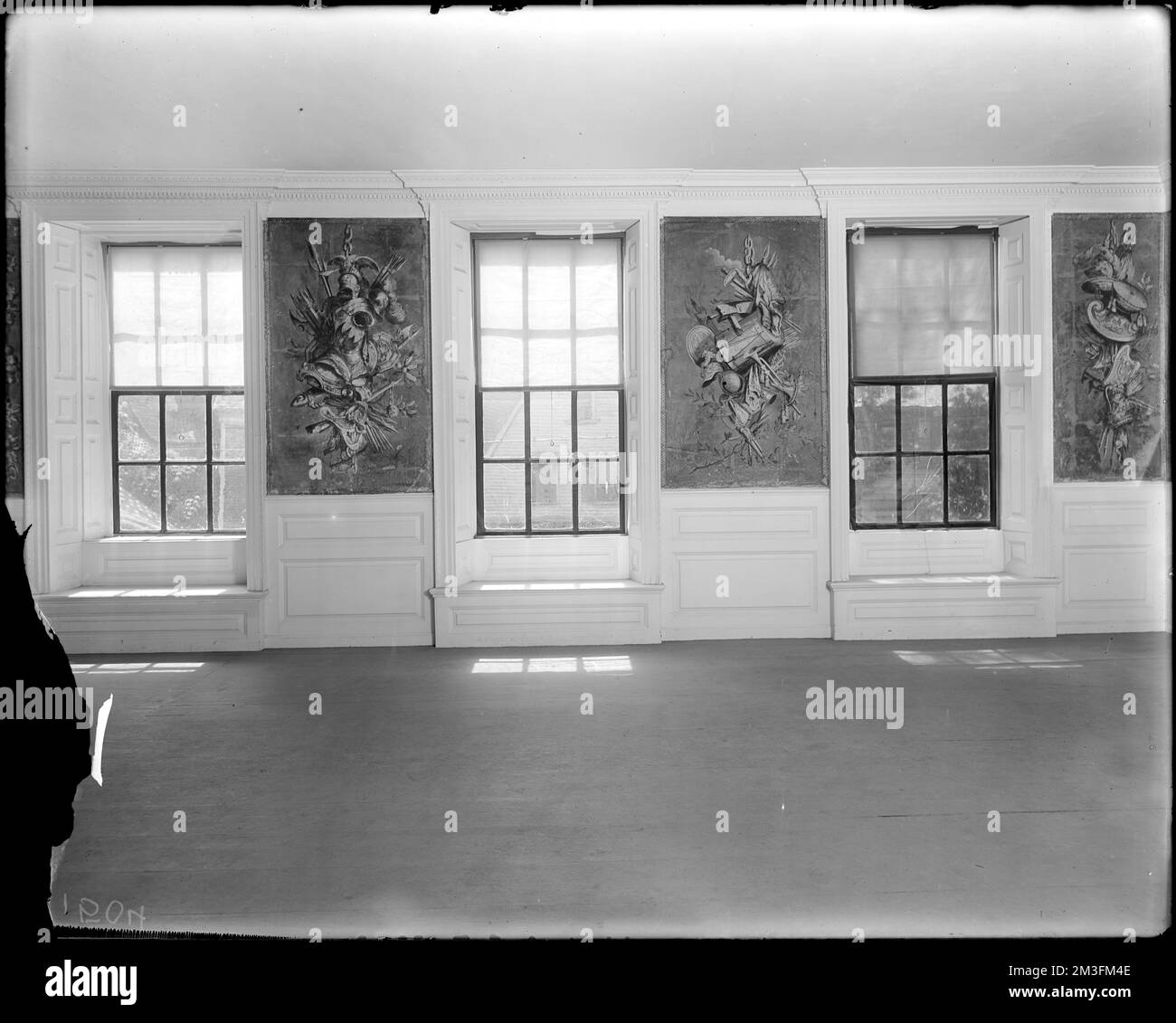 Marblehead, 169 Washington Street, interior detail, windows and ...
