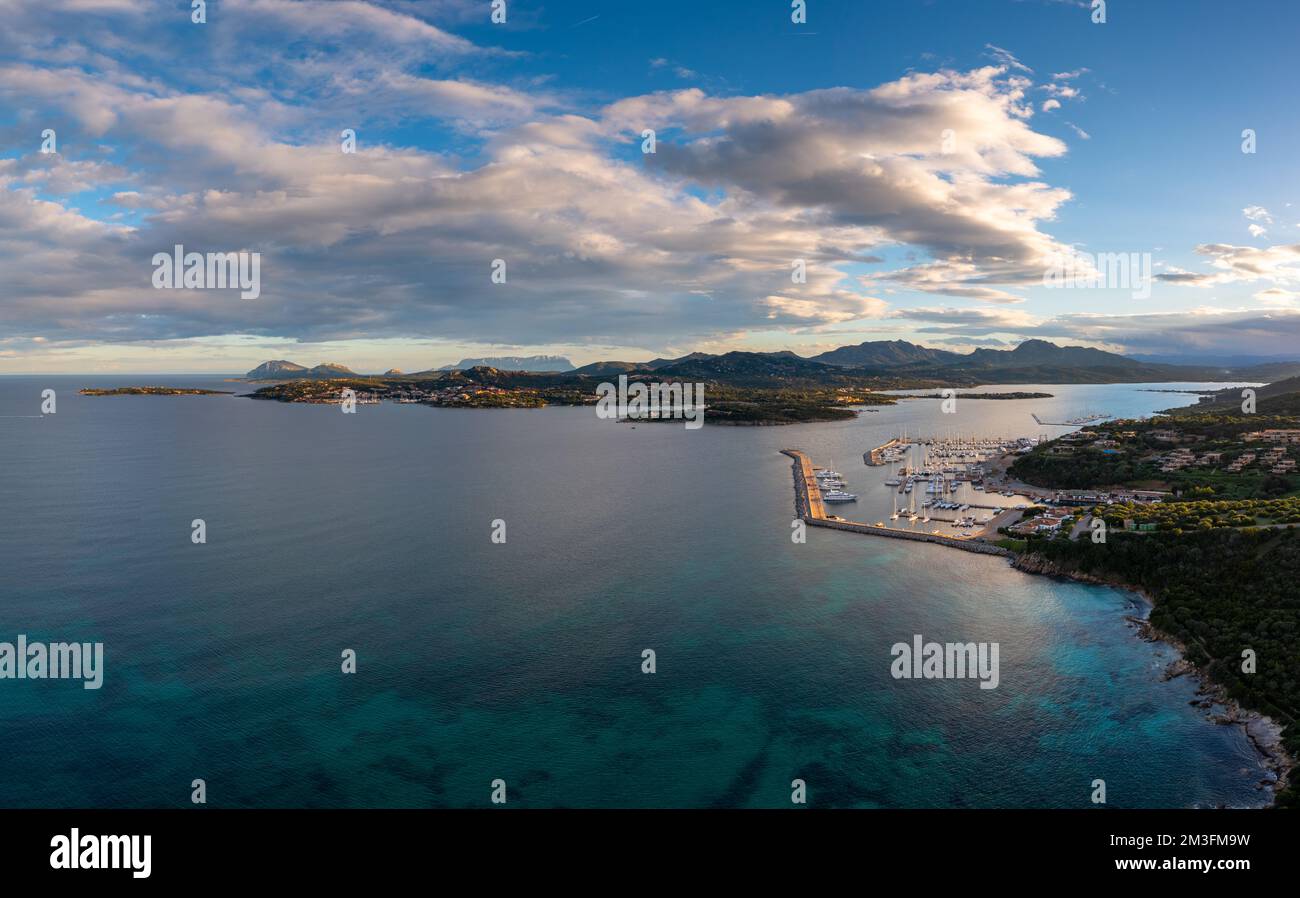 A view of the coast and harbor of Portisco in Sardinia Stock Photo - Alamy