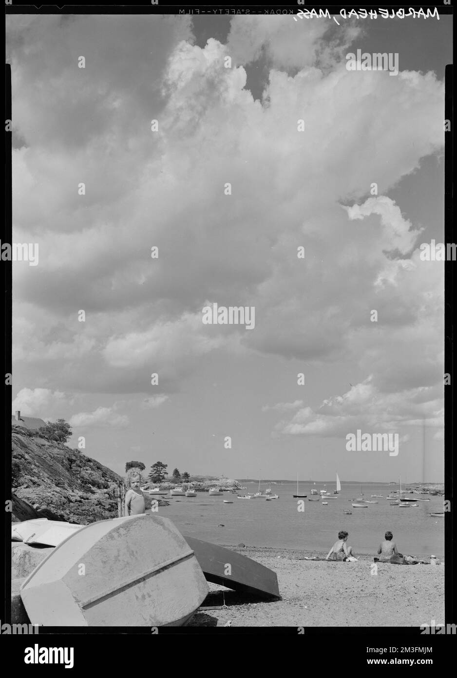 Marblehead, beach scene , Beaches, Boats. Samuel Chamberlain Photograph ...