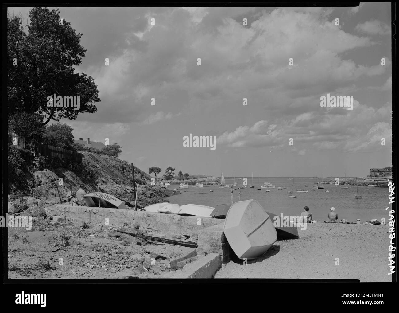 Marblehead, beach scene , Beaches, Boats. Samuel Chamberlain Photograph ...