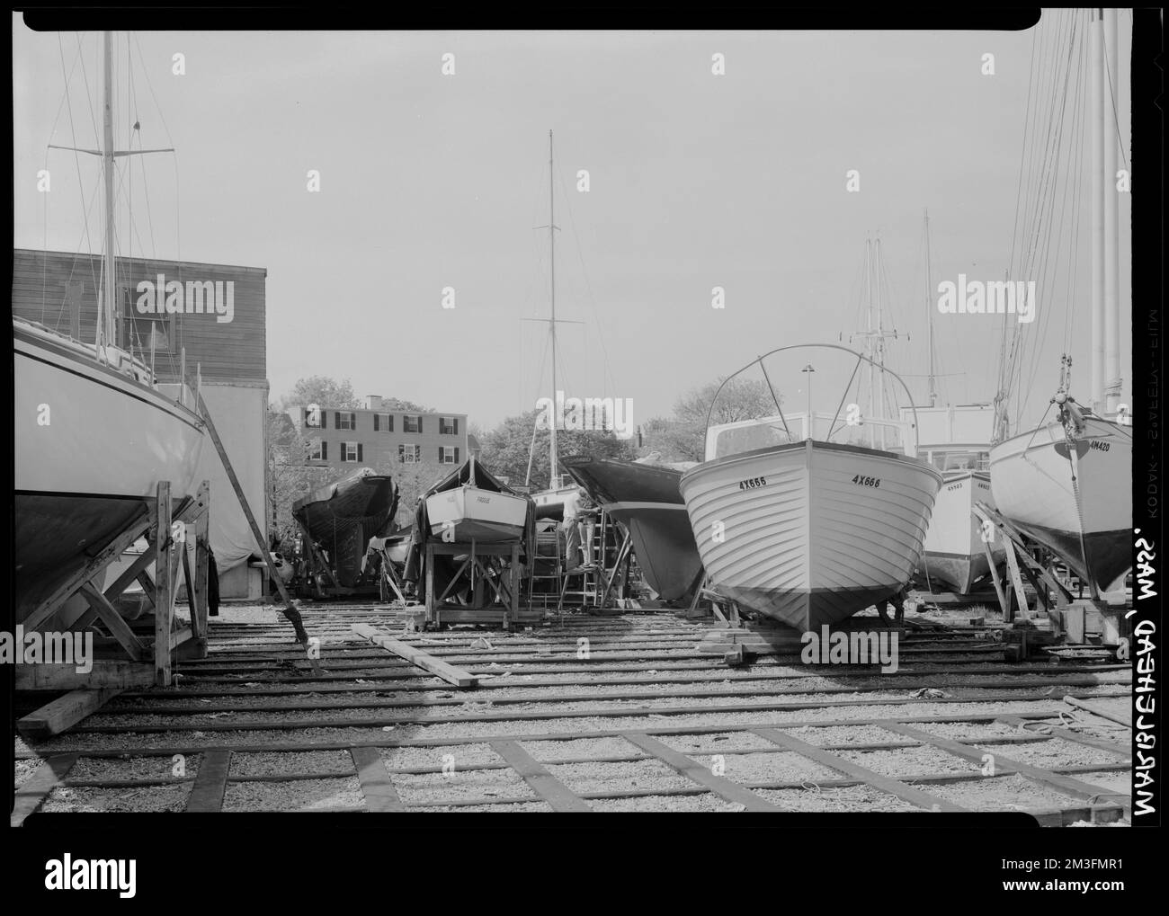 Marblehead, boats in dry dock , Boats, Boat & ship industry. Samuel ...