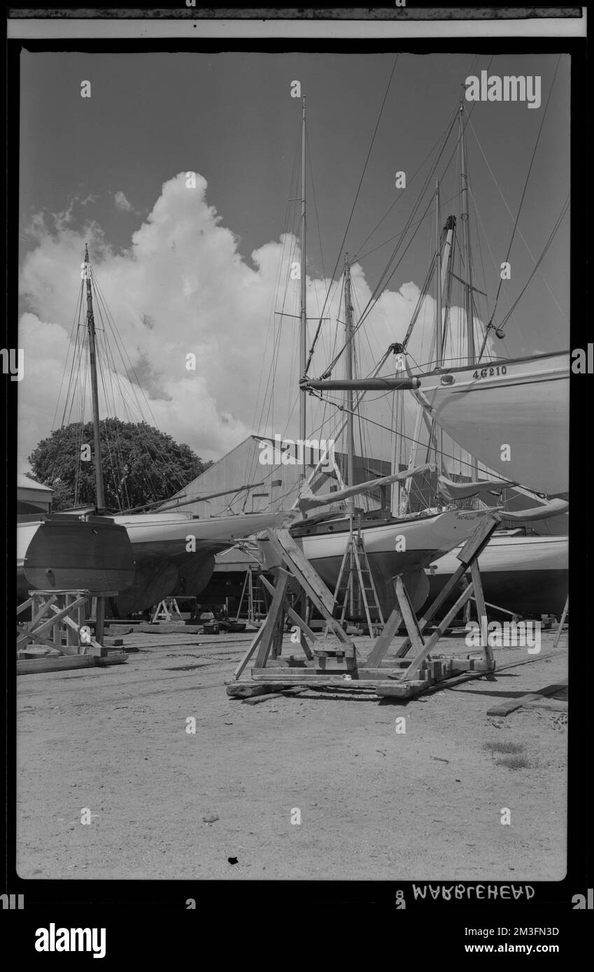 Marblehead, boatyards (vertical) , Boats, Boat & ship industry. Samuel ...