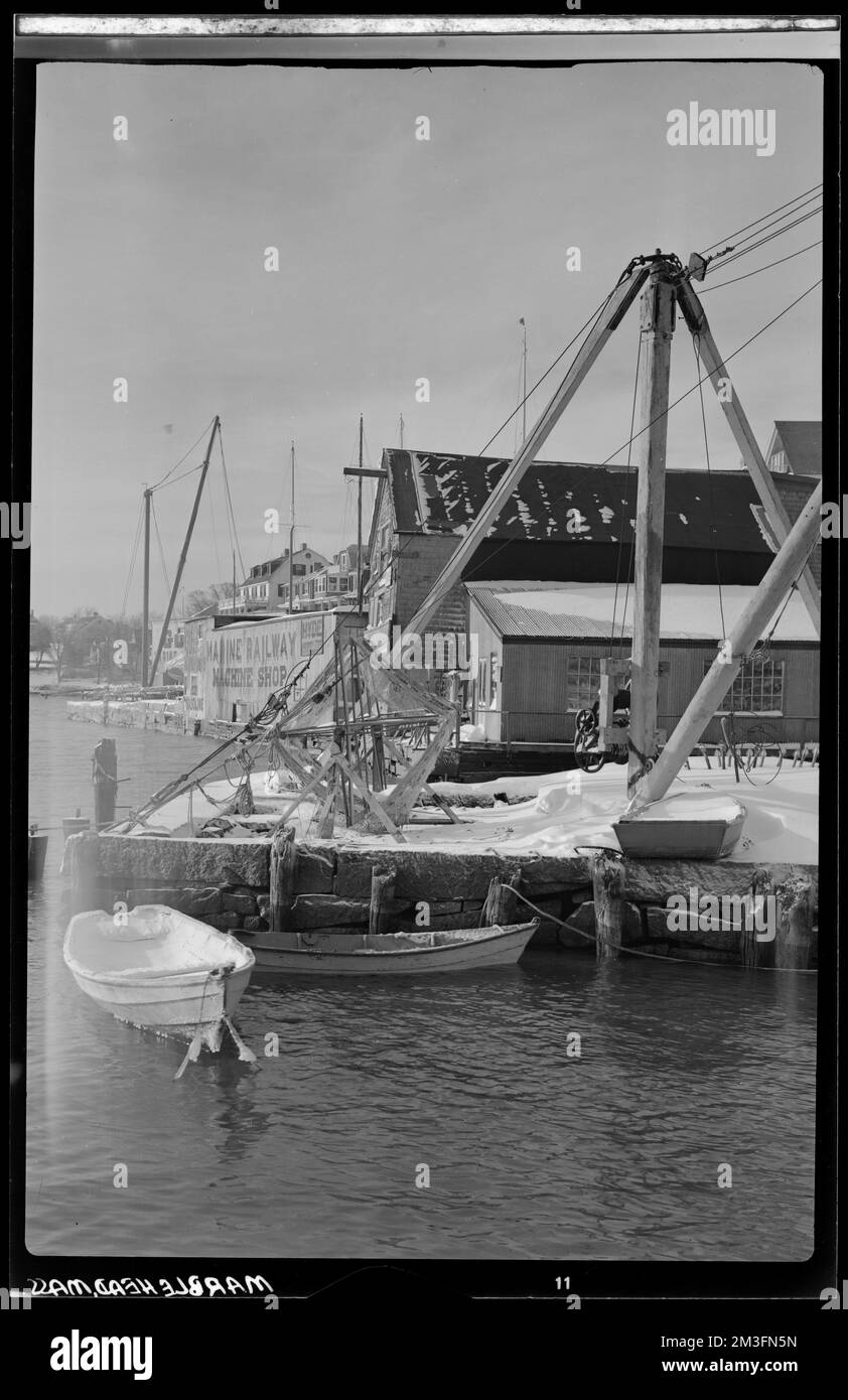 Marblehead, boatyards (vertical) , Boats, Boat & ship industry. Samuel ...