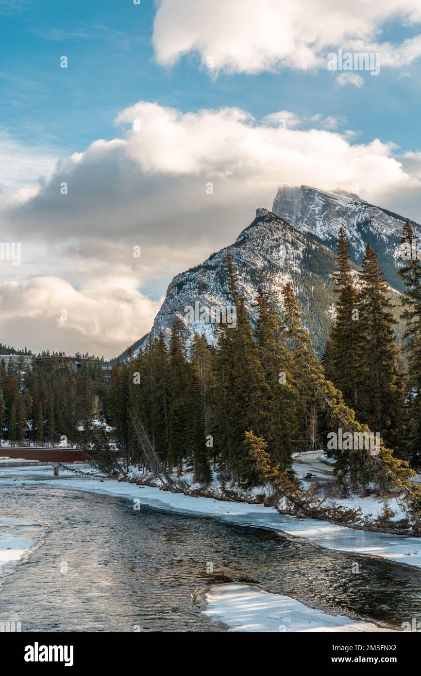 Banff Pedestrian Bridge Stock Photo - Alamy