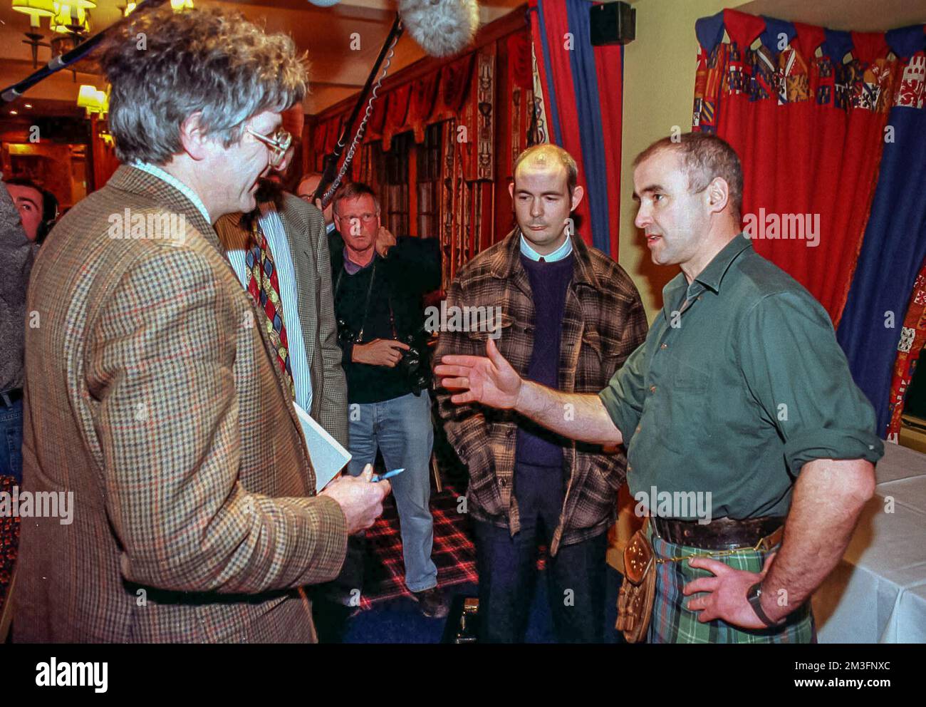 Jim Sutherland,right, owner of the Lodge Hotel at Carfraemill, south of ...
