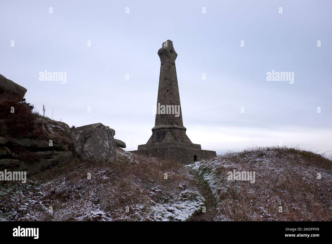 Redruth Cornwall UK 12 14 2022 Carn Brea Monument 1836 a 90 ft high ...