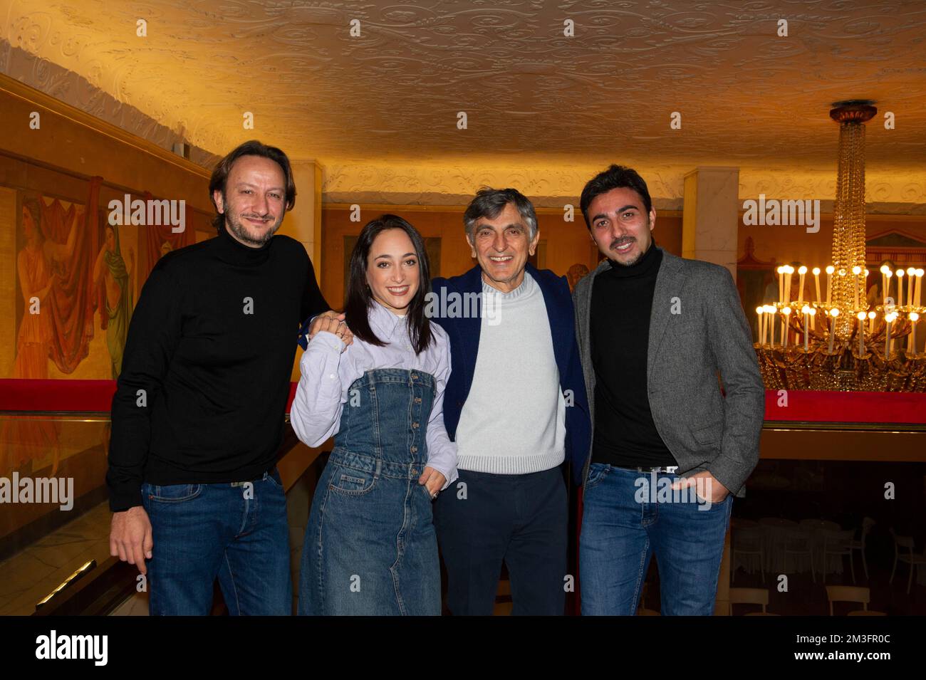 2022 december 13 - Italy, Milan, Manzoni Theater - Actors photo call ...