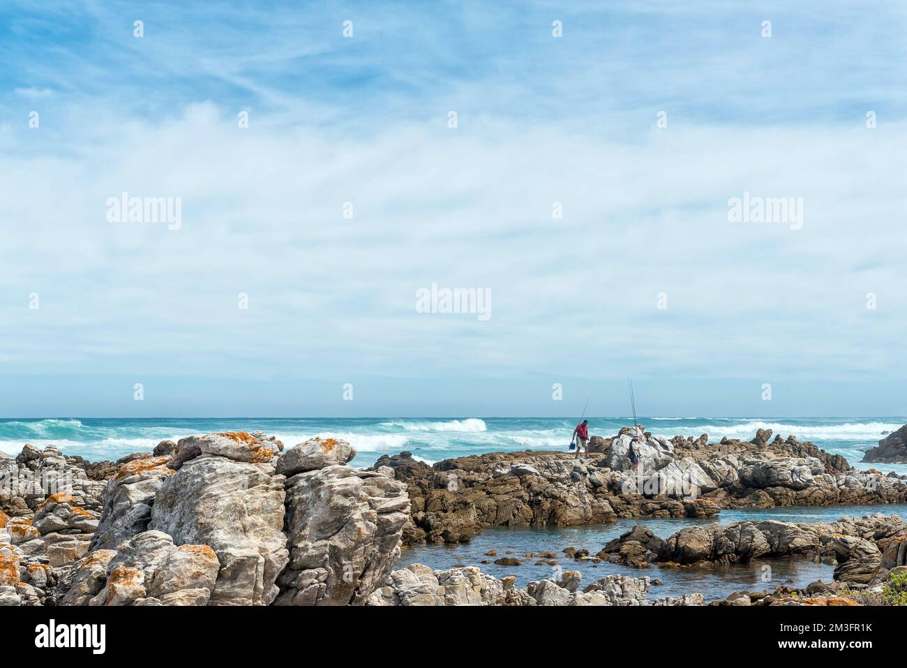 Agulhas National Park, South Africa - Sep 21, 2022: Anglers at the ...