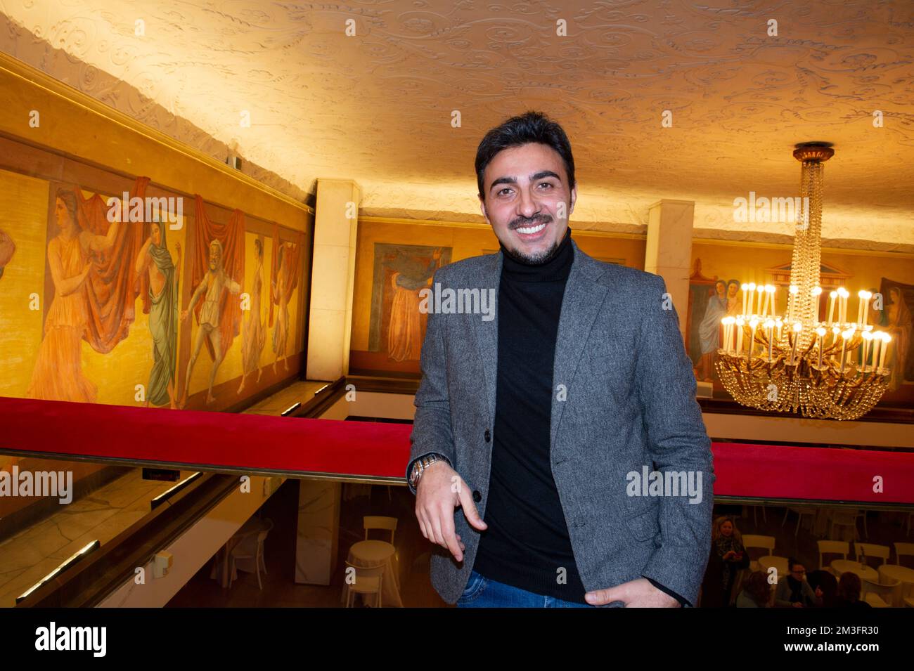 2022 december 13 - Italy, Milan, Manzoni Theater - Actors photo call ...