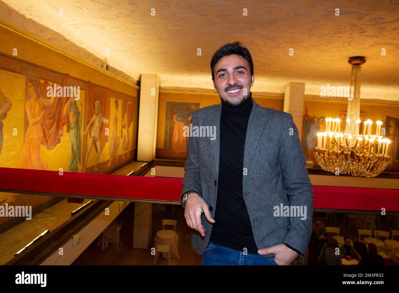 2022 december 13 - Italy, Milan, Manzoni Theater - Actors photo call ...