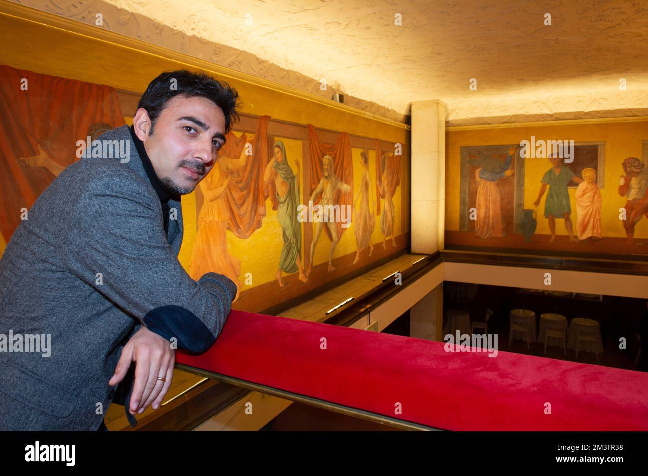 2022 december 13 - Italy, Milan, Manzoni Theater - Actors photo call ...